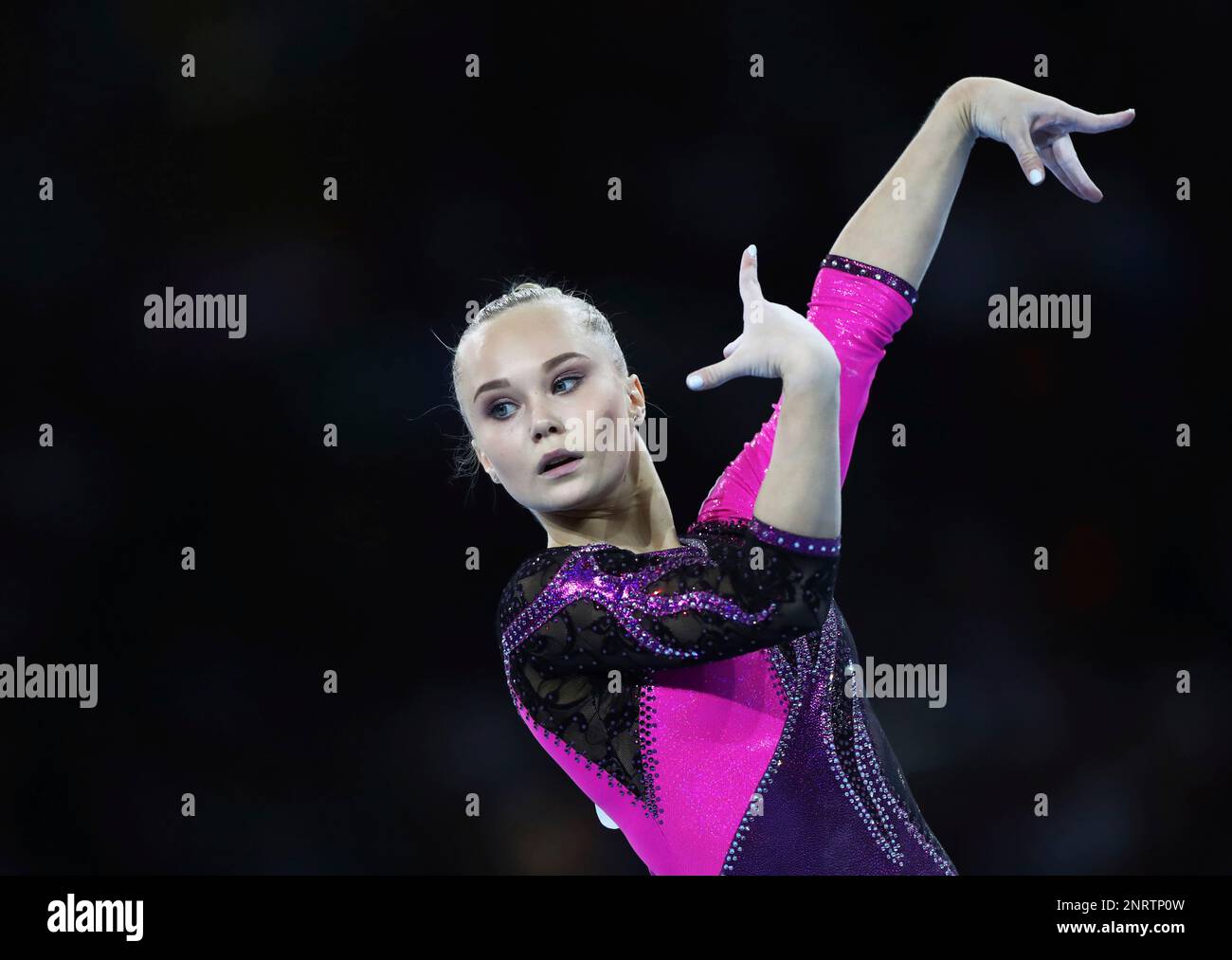 Russia's MELNIKOVA Angelina performs floor during WOMEN'S ALL-AROUND ...