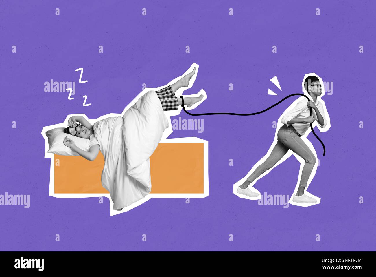 Black white gamma collage photo picture poster postcard of funny people ...