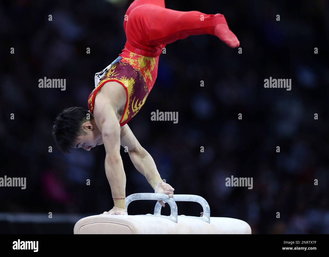 Sun Wei of China performs during team final men of Pommel horse in the ...