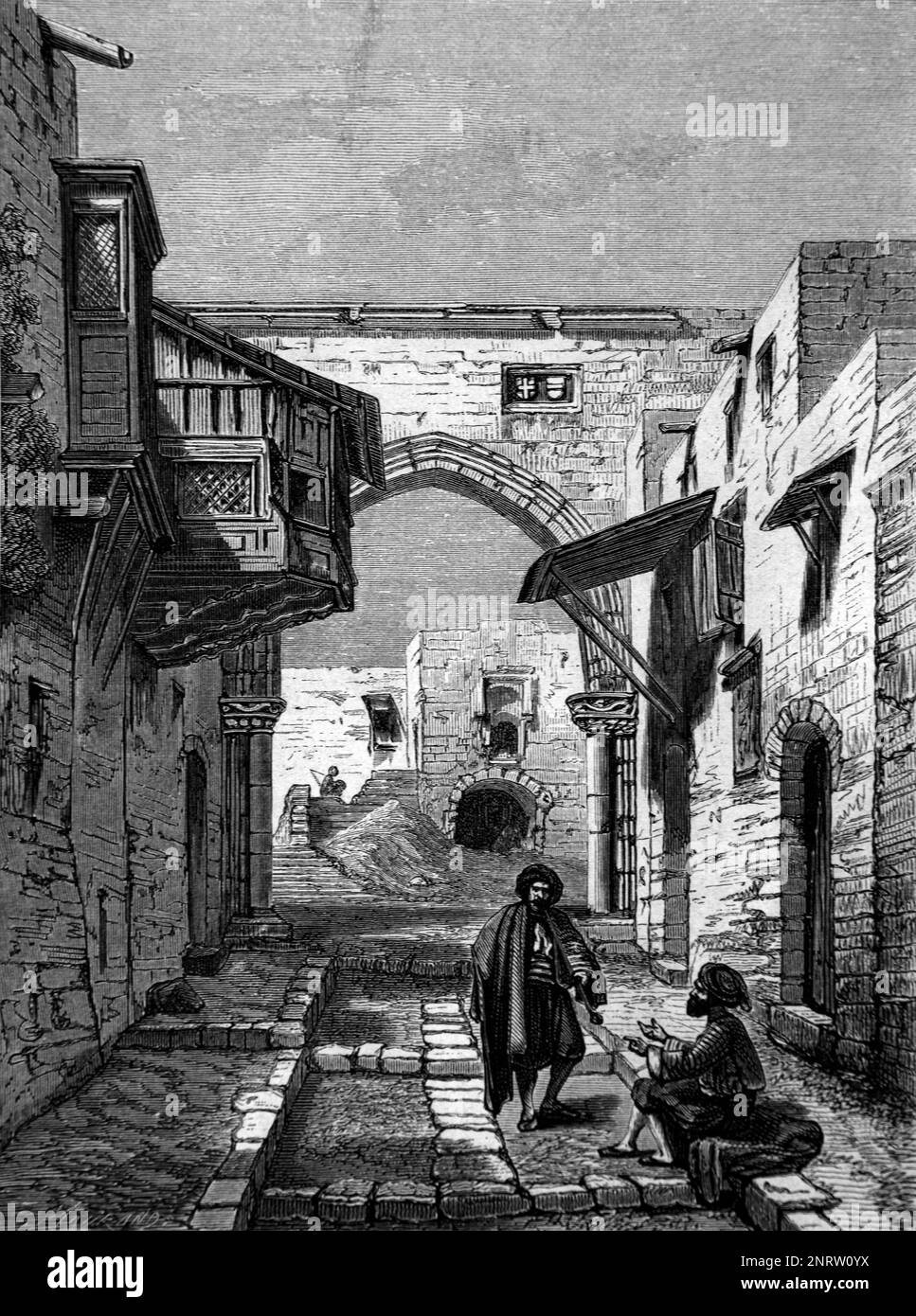 Medieval Town Gate & Cobbled Street in the Old Town, Old City or ...