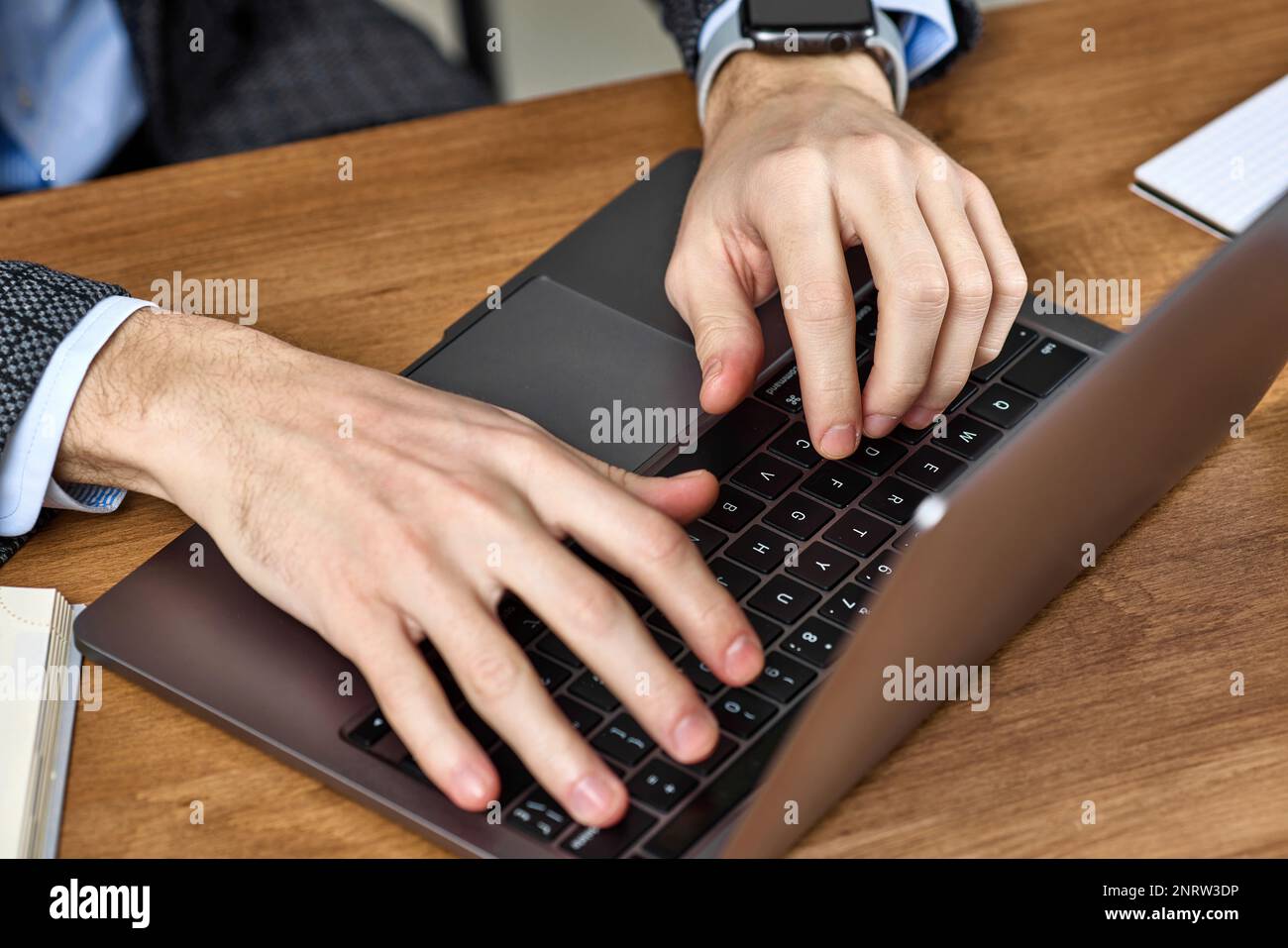 Hands unrecognizable man typing hi-res stock photography and images - Alamy