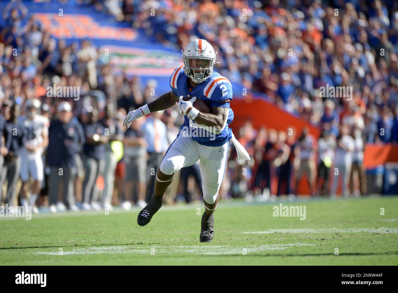 Florida running back Lamical Perine (2) rushes for yardage during the ...