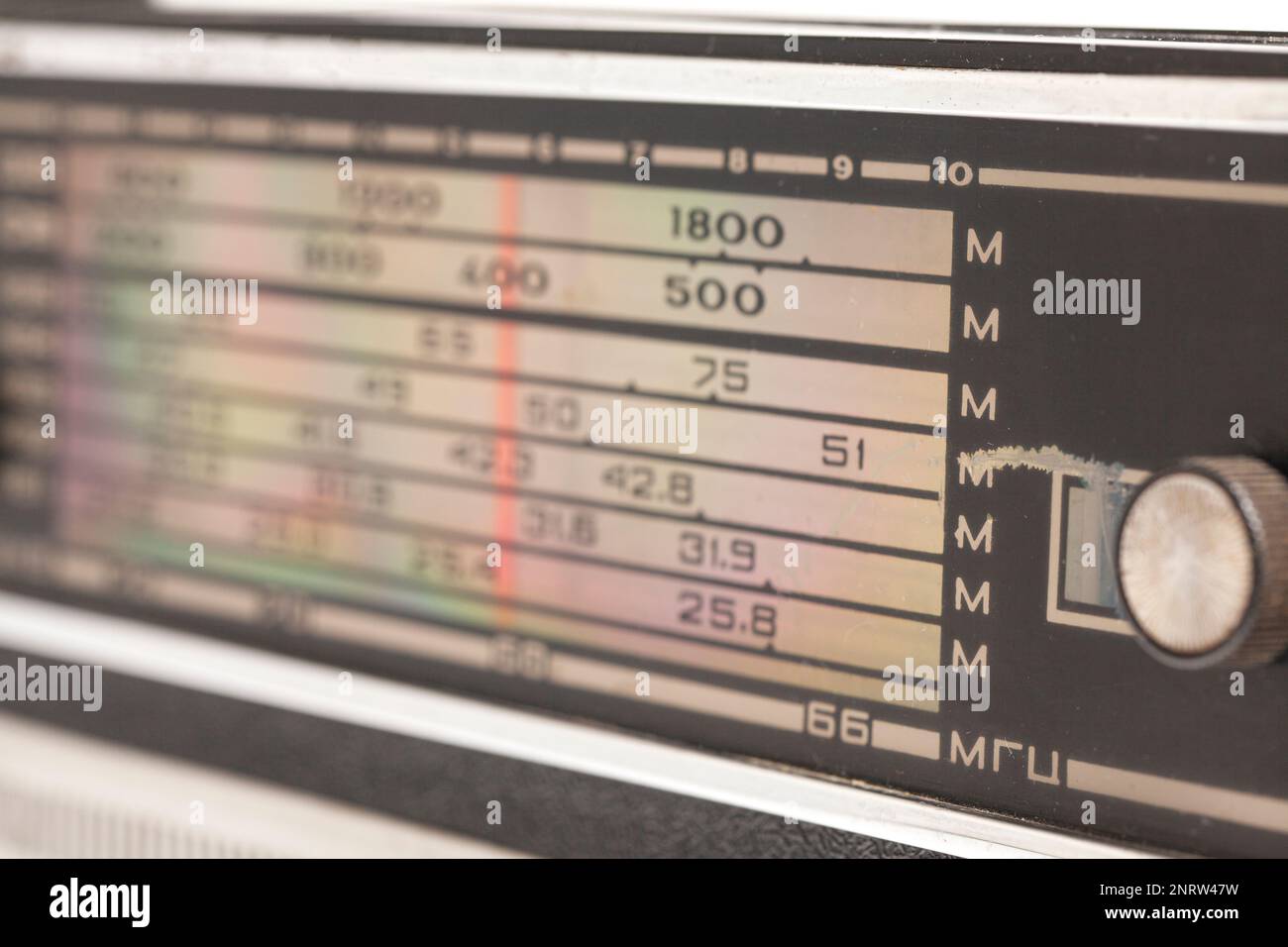 Old time radio selector close up Stock Photo - Alamy