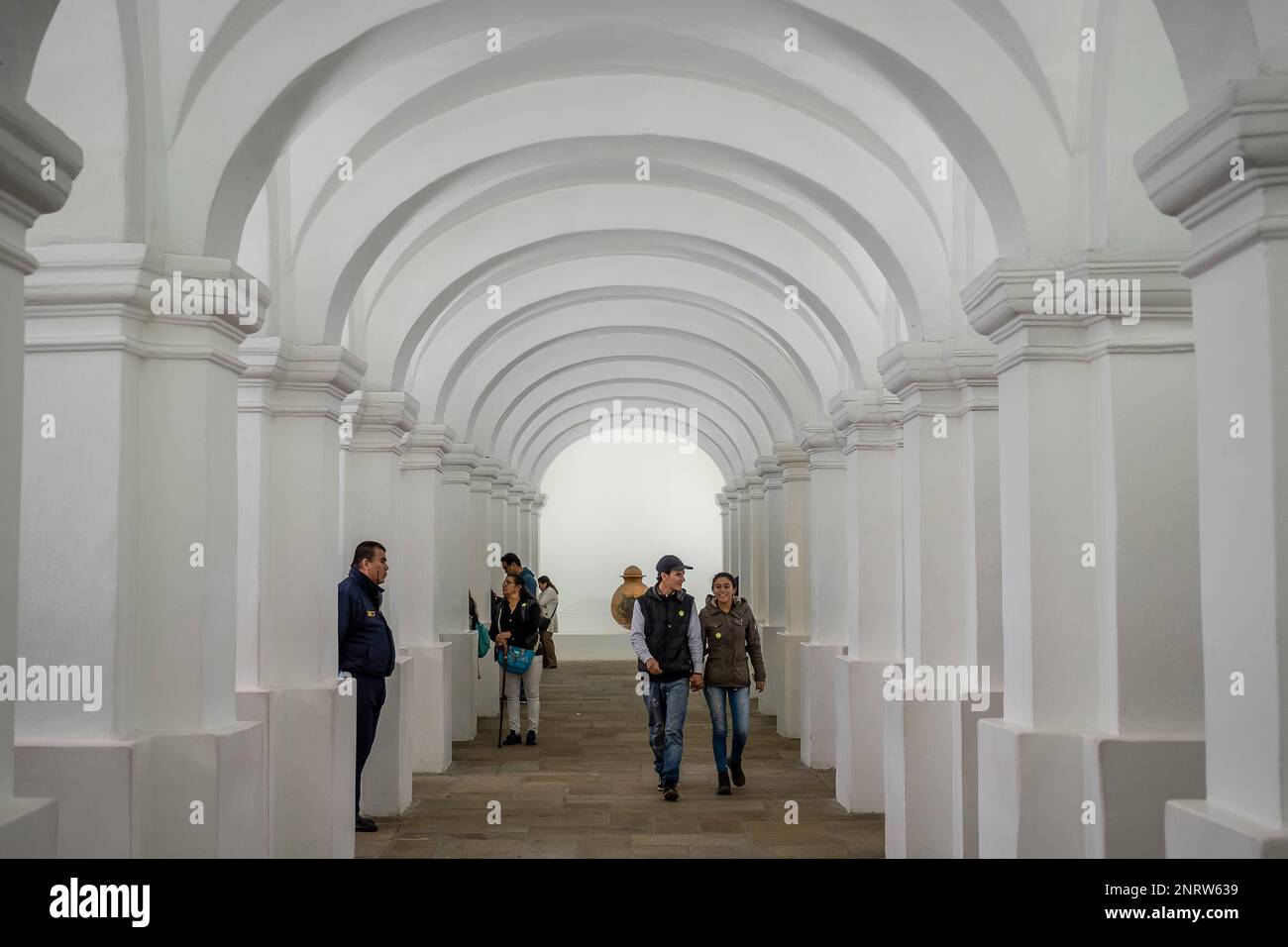 Gallery in National Museum of Colombia, Bogota, Colombia Stock Photo ...