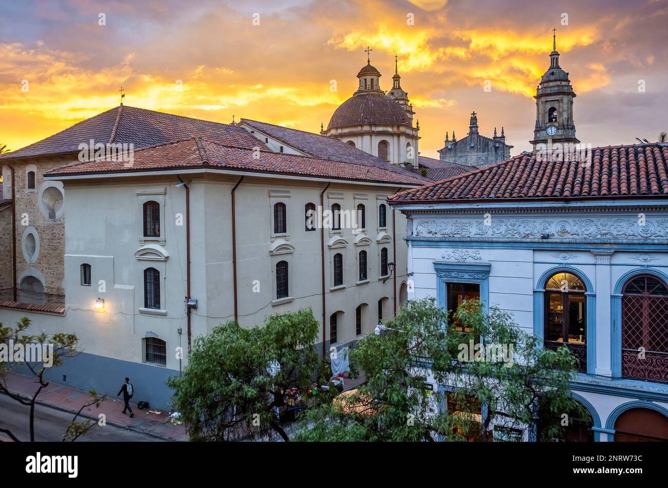 Calle 11 or 11 Street, in background Catedral Primada or cathedral ...