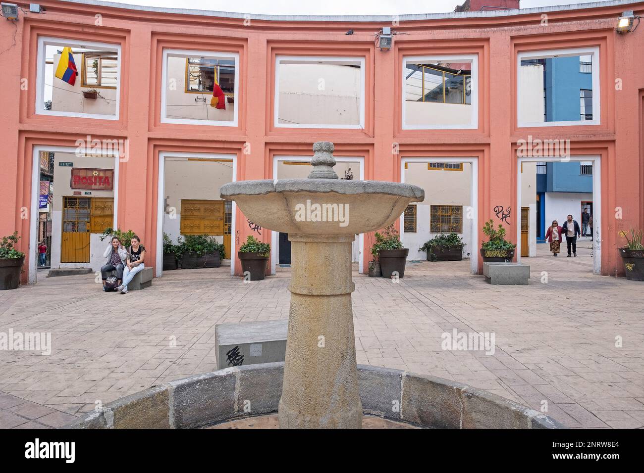 Plazoleta Chorro de Quevedo, Candelaria neighborhood, Bogotá, Colombia ...