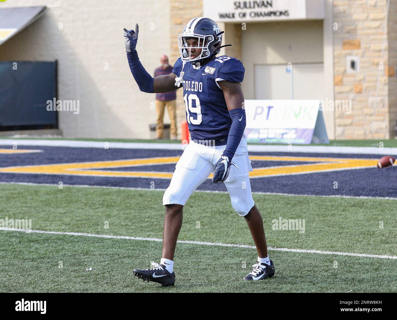 October 5, 2019: Toledo's Samuel Womack waives his finger after ...