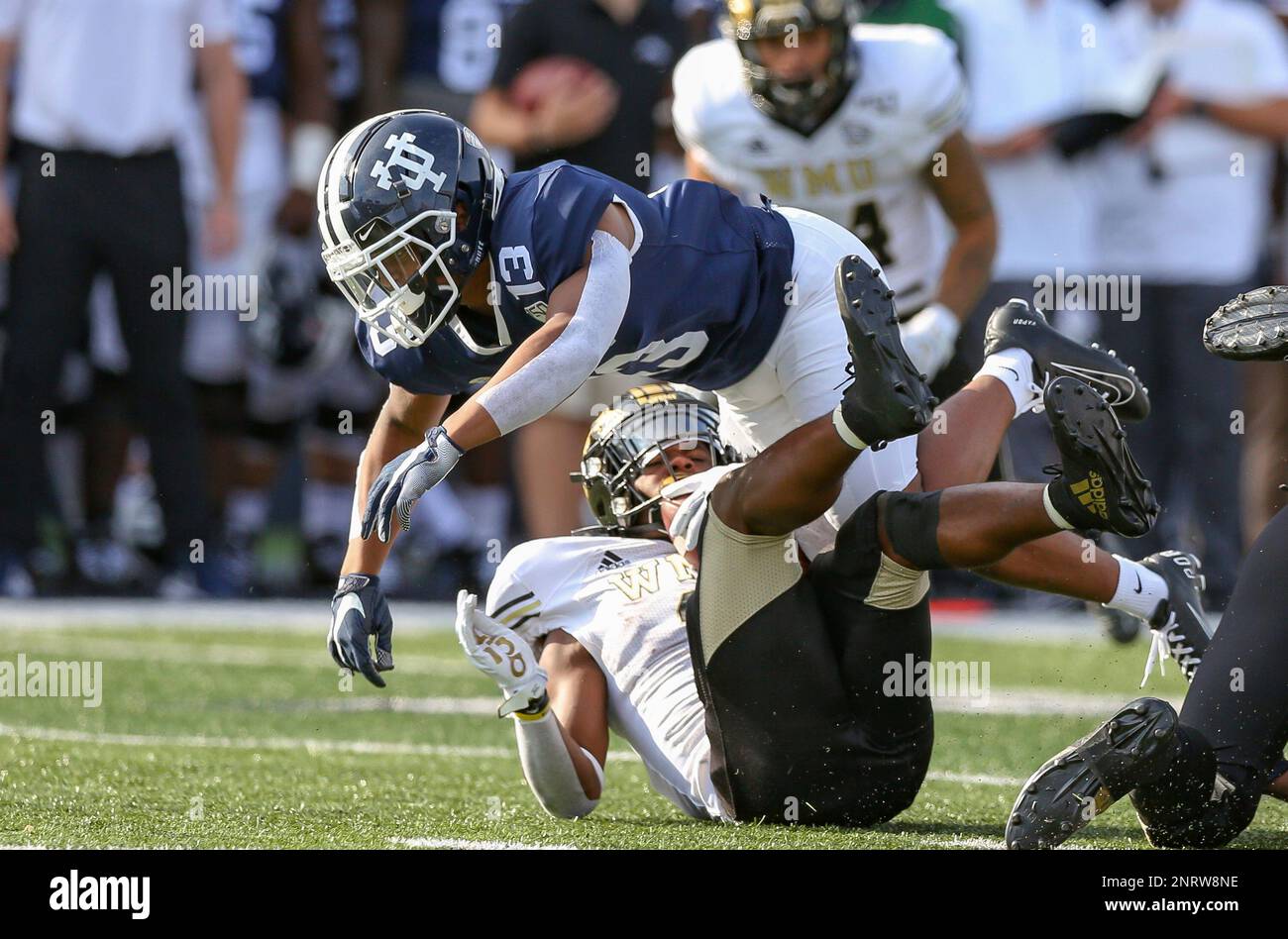 October 5, 2019: Toledo CB Chris McDonald Jr. #13 tackles the Western ...