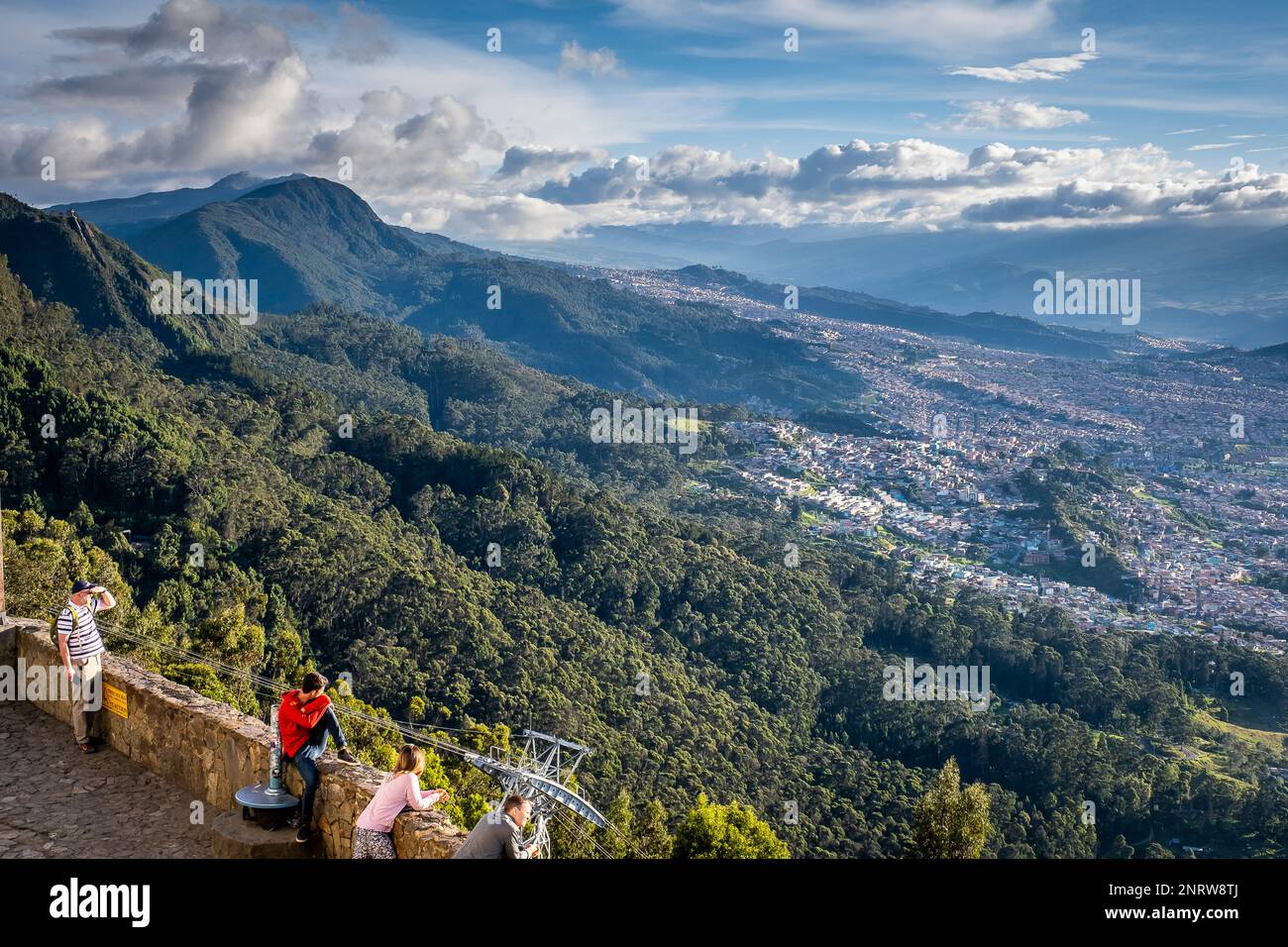 Skyline, from Montserrate hill or cerro de Montserrate, Bogota ...