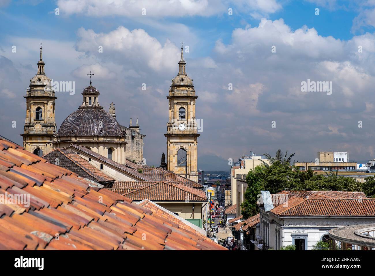 Skyline, in background Catedral Primada or cathedral, historic center ...