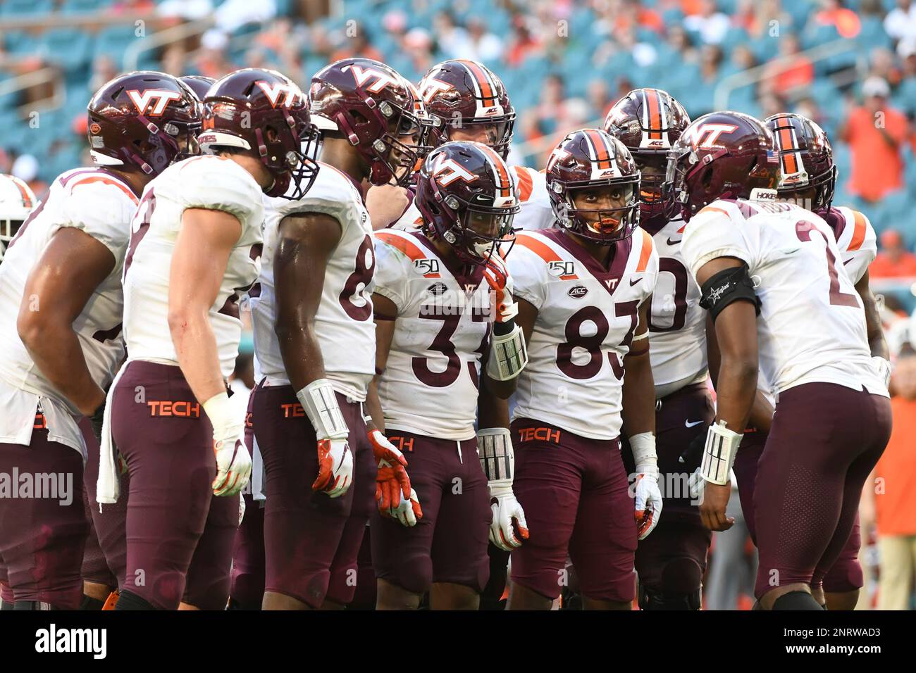 October 5, 2019: Hendon Hooker #2 of Virginia Tech speaks to DeShawn ...