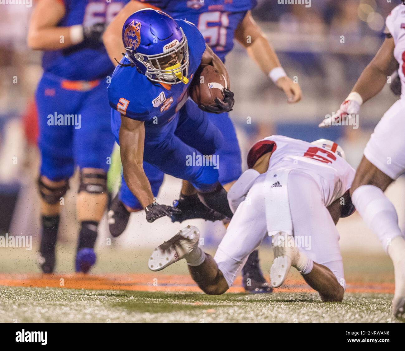 October 5, 2019: Houston Baptist Huskies running back Ean Beek (2) is ...