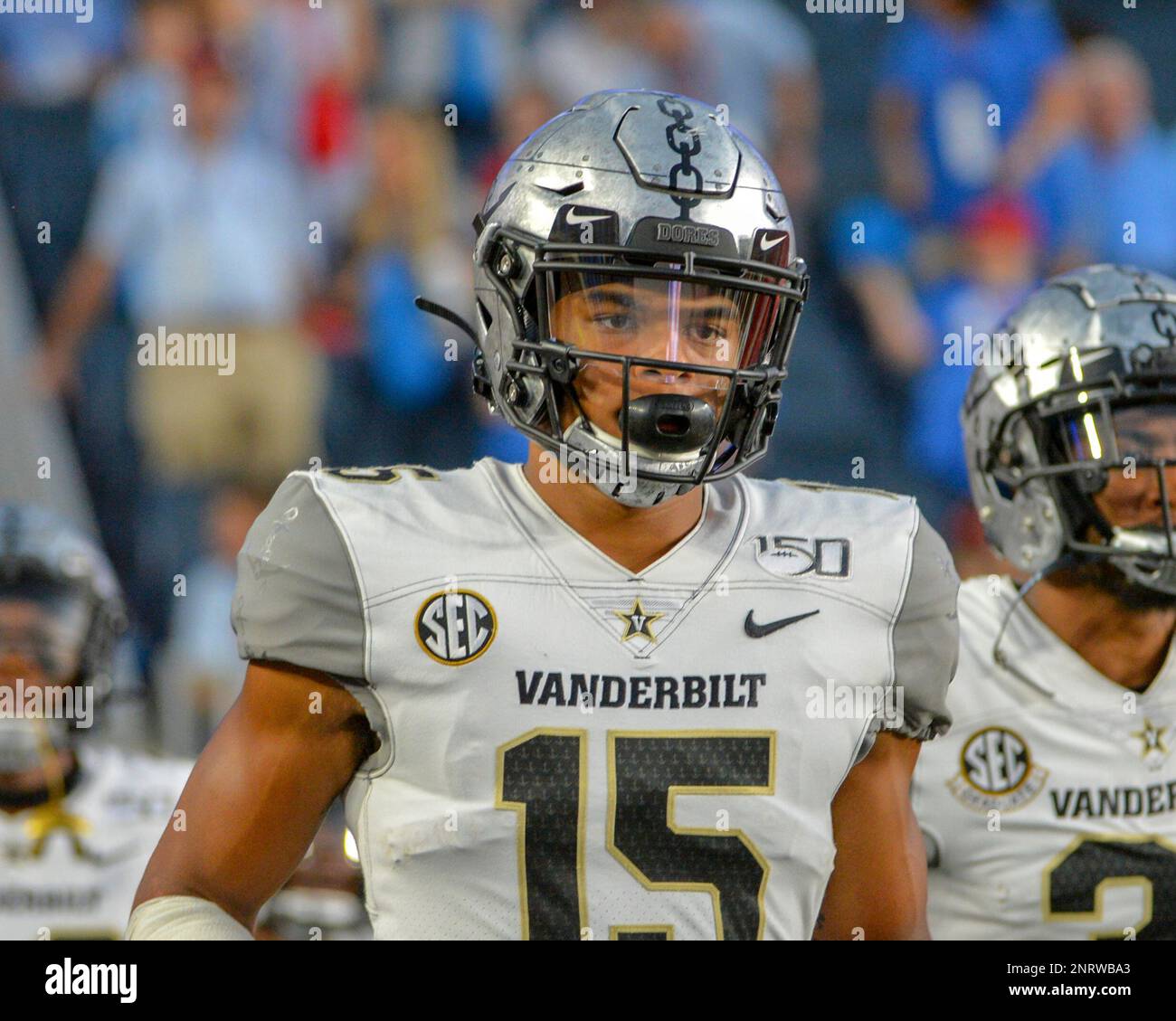 October 05, 2019: Vanderbilt corner back, Elijah Hamilton (15), during ...