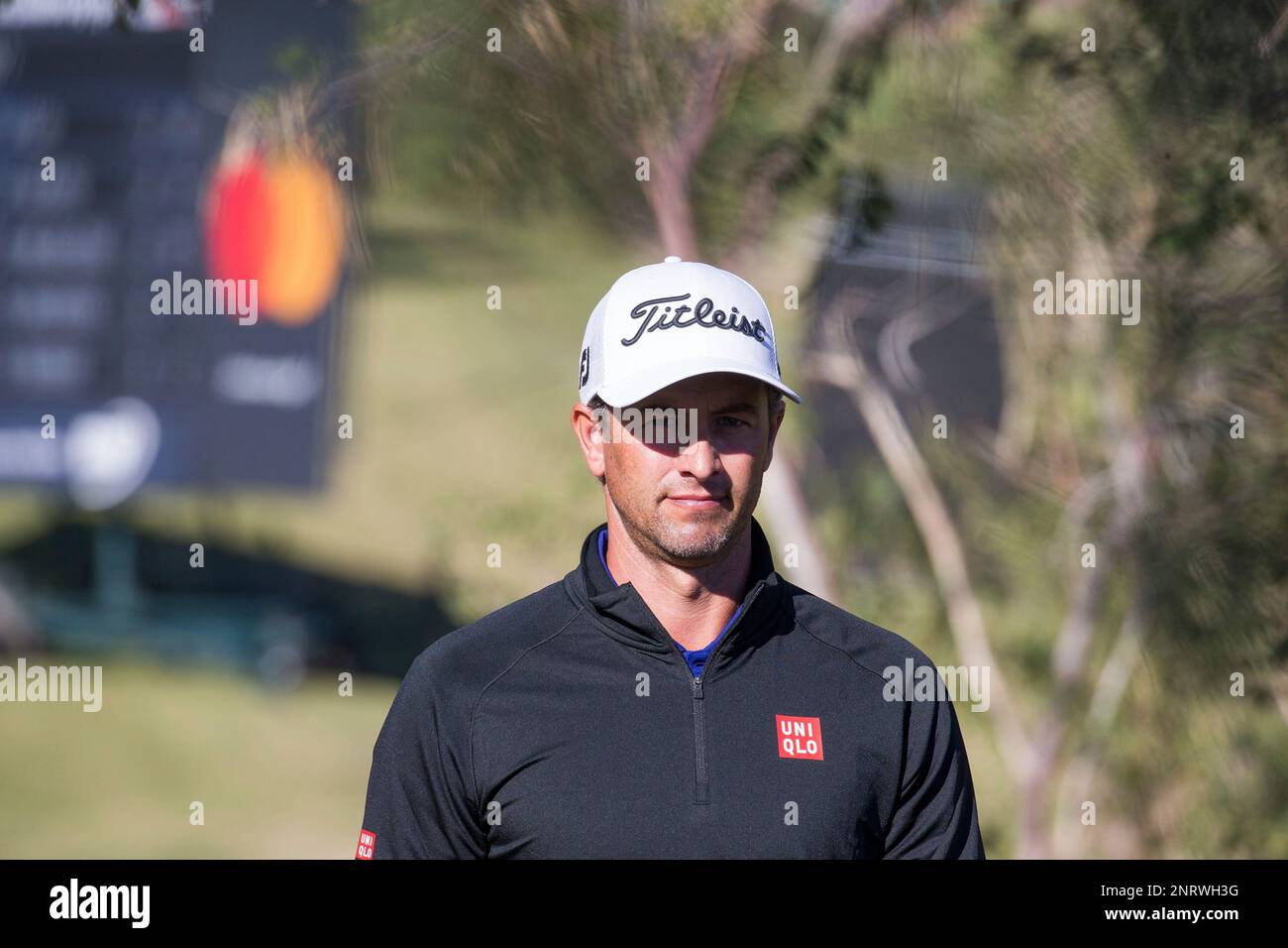 LAS VEGAS, NV - OCTOBER 03: Adam Scott takes to the course for the ...