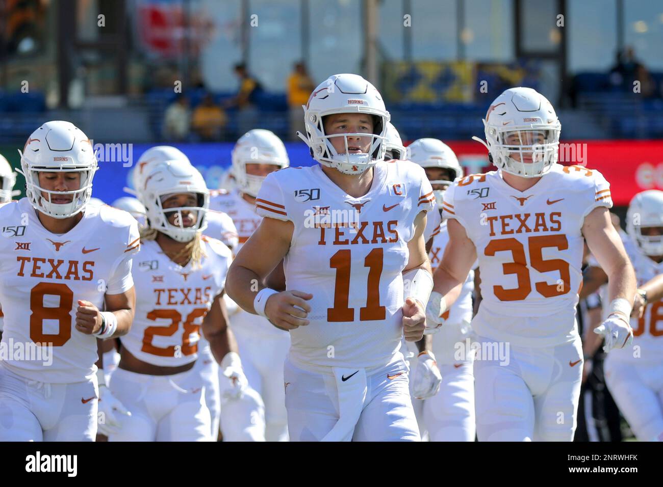 MORGANTOWN, WV - OCTOBER 05: Texas Longhorns quarterback Sam Ehlinger ...