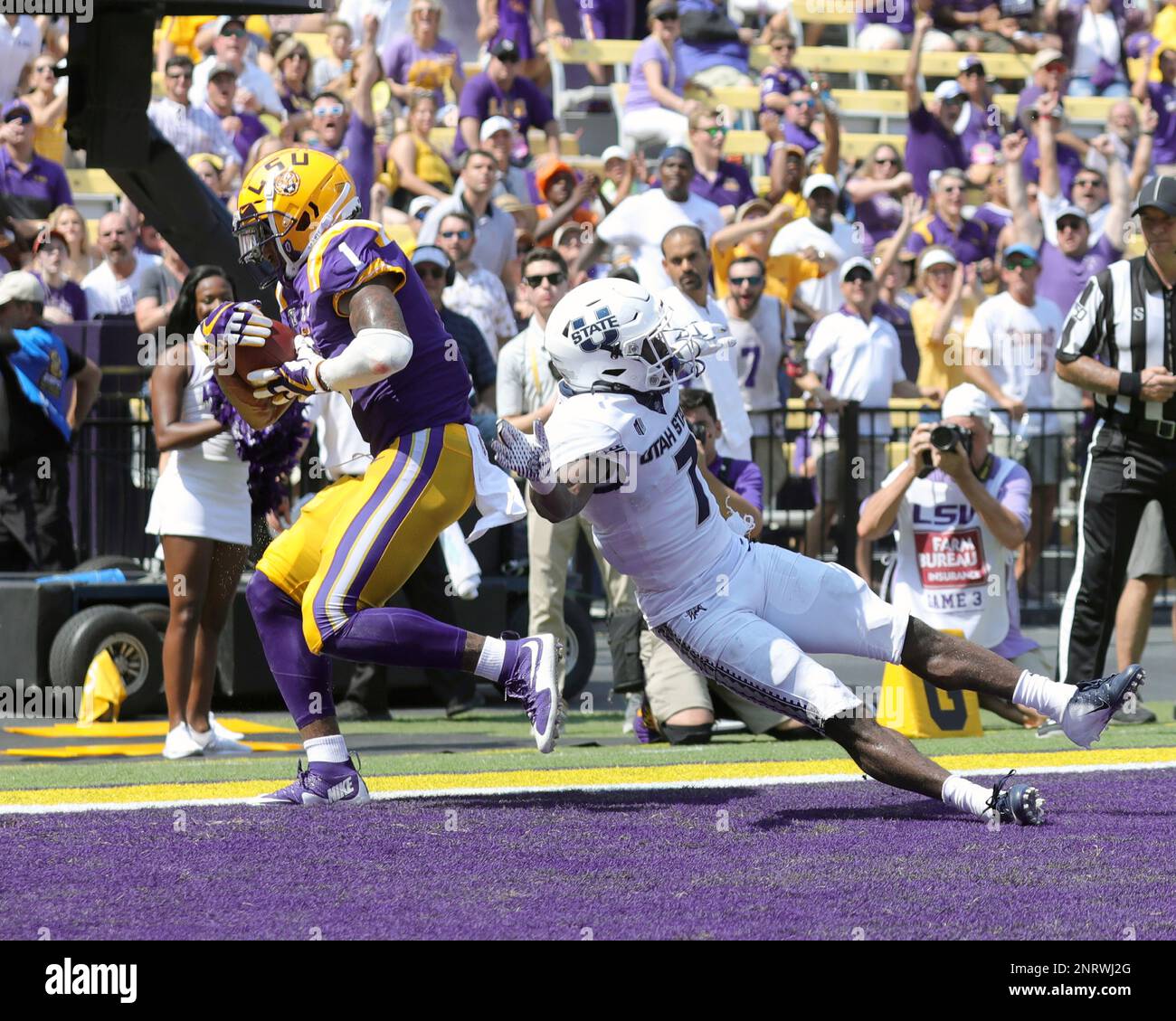 BATON ROUGE, LA - OCTOBER 05: LSU Tigers wide receiver Ja'Marr Chase (1 ...