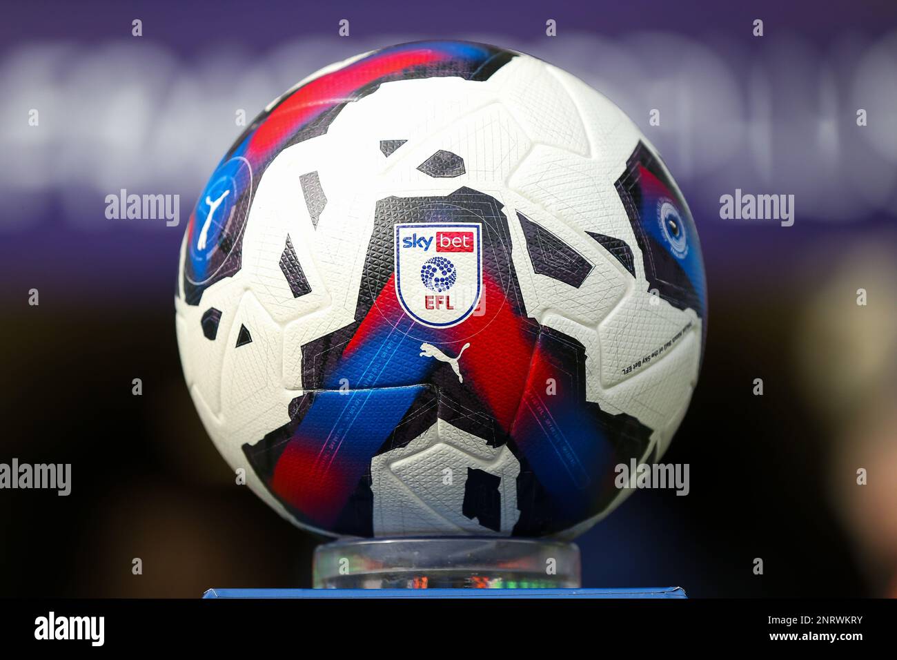 The Puma EFL match ball on display ahead of the Sky Bet Championship ...