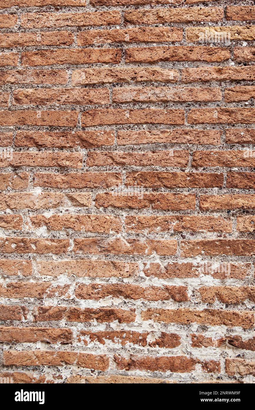 Earthen brick background in an Italian farmhouse Stock Photo - Alamy