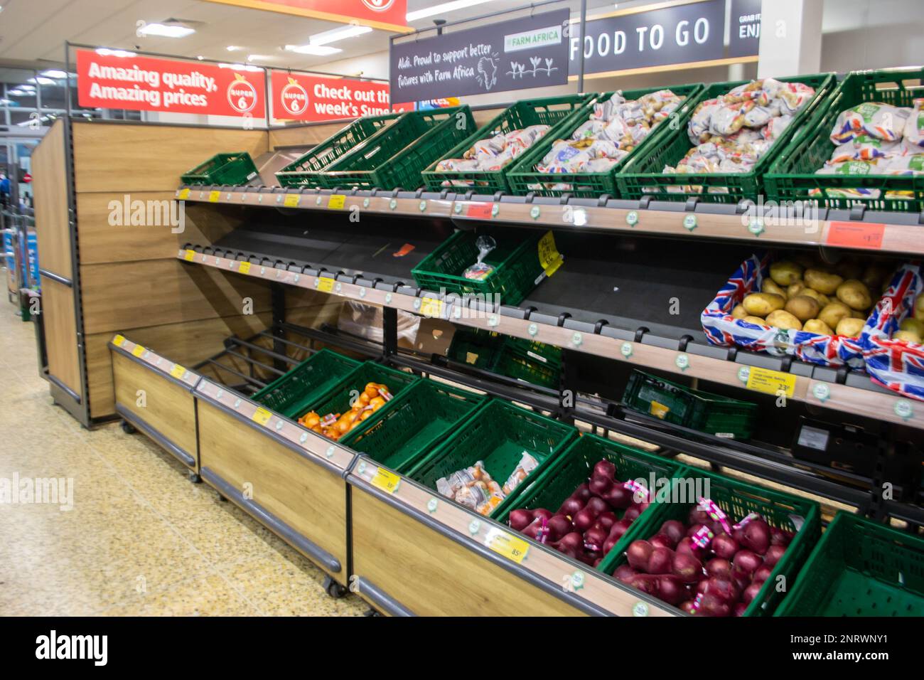 UXBRIDGE, ENGLAND - 22 February 2023: Vegetable shortage caused by bad ...