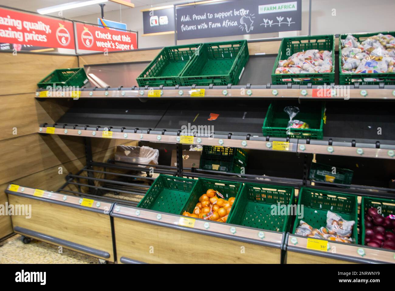 UXBRIDGE, ENGLAND - 22 February 2023: Vegetable shortage caused by bad ...