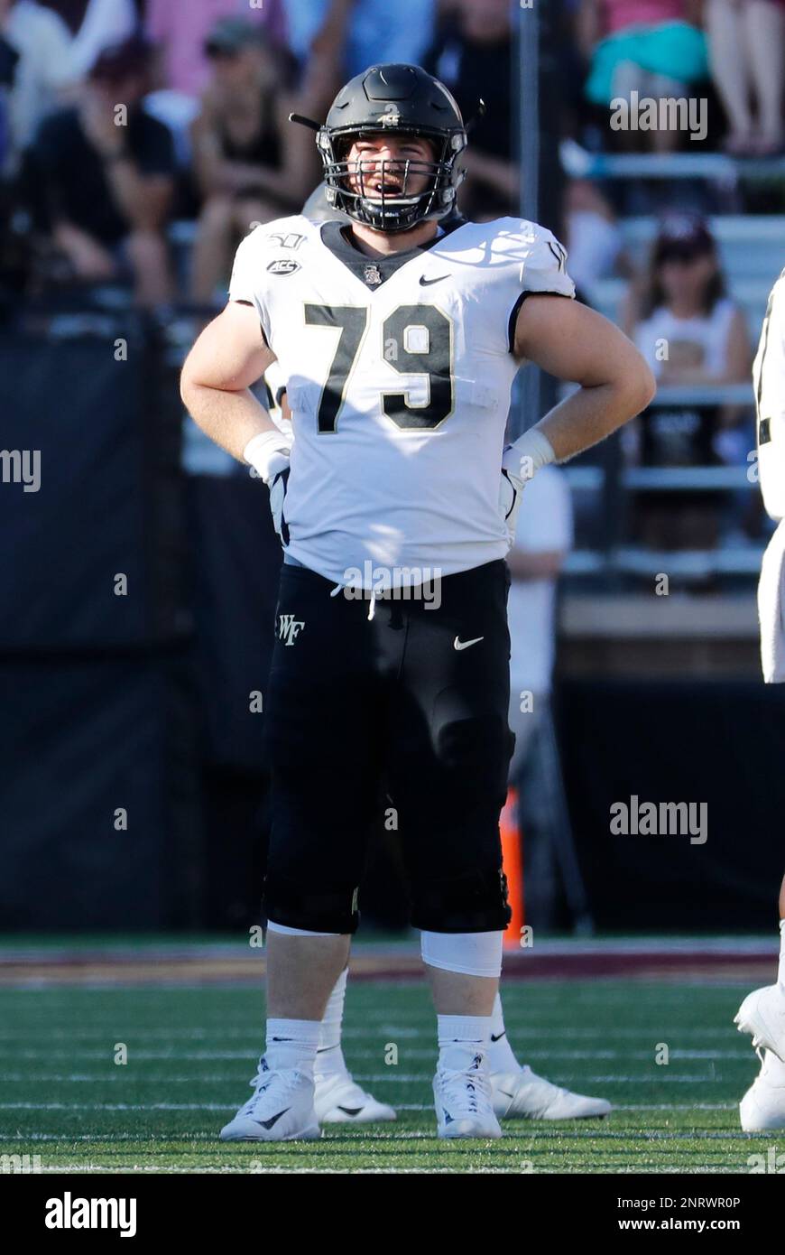 CHESTNUT HILL, MA - SEPTEMBER 28: Wake Forest Demon Deacons offensive ...