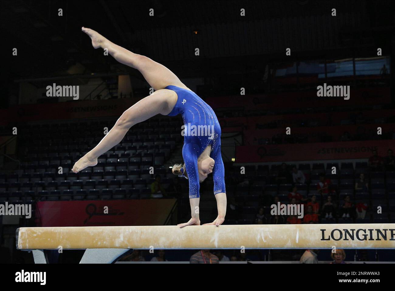 October 1, 2019: Gymnast Jade Carey from the USA during the podium ...