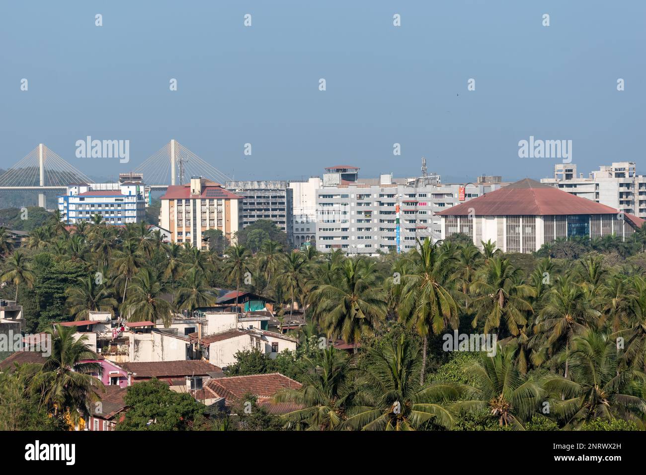 Panjim, Goa, India - January 2023: Aerial view of the skyline of the ...