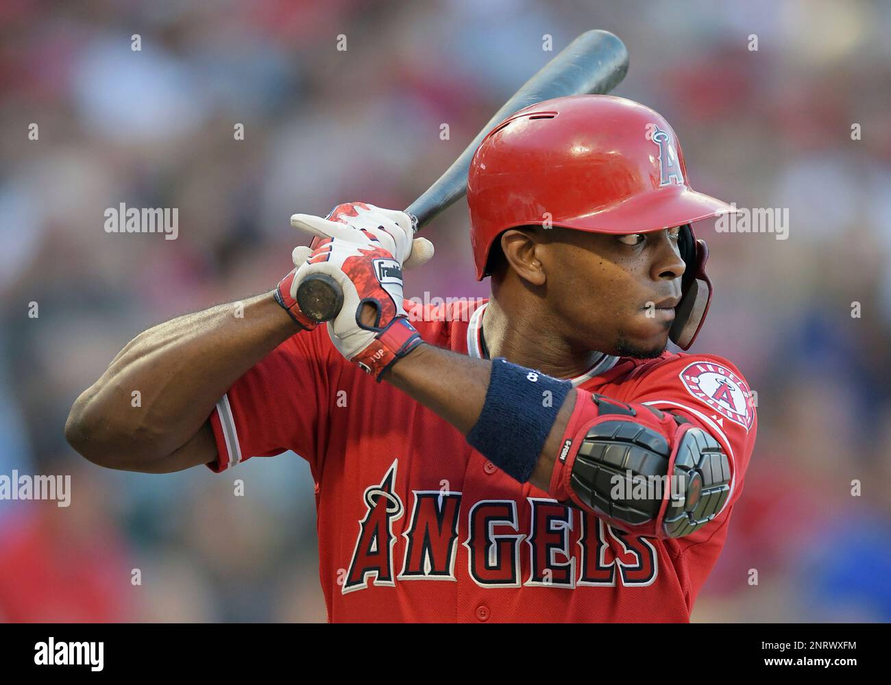 ANAHEIM, CA - JULY 13: Los Angeles Angels left fielder Justin Upton (8 ...
