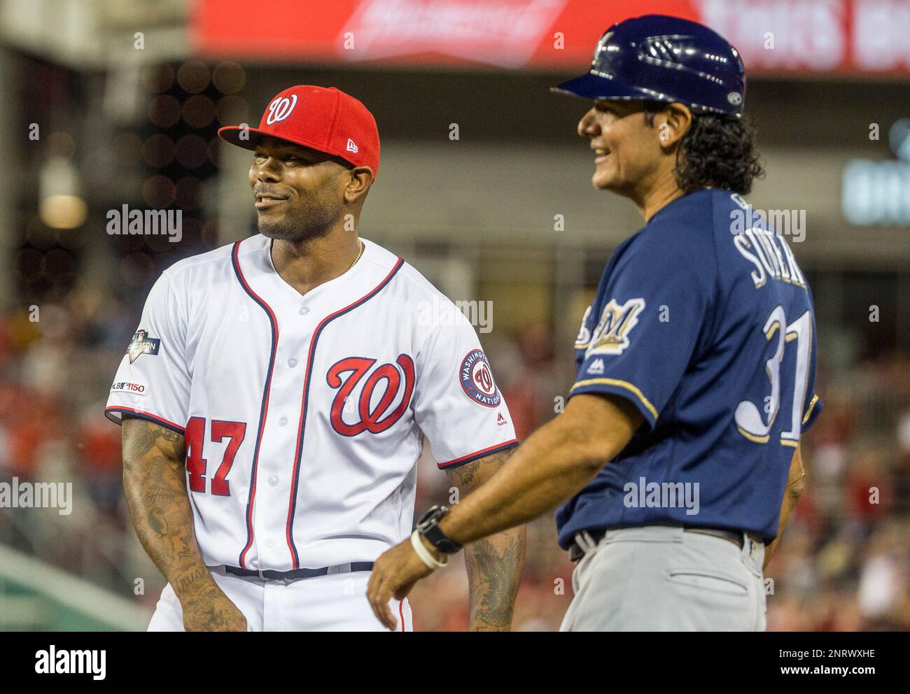 WASHINGTON, DC - OCTOBER 01: Washington Nationals first baseman Howie ...