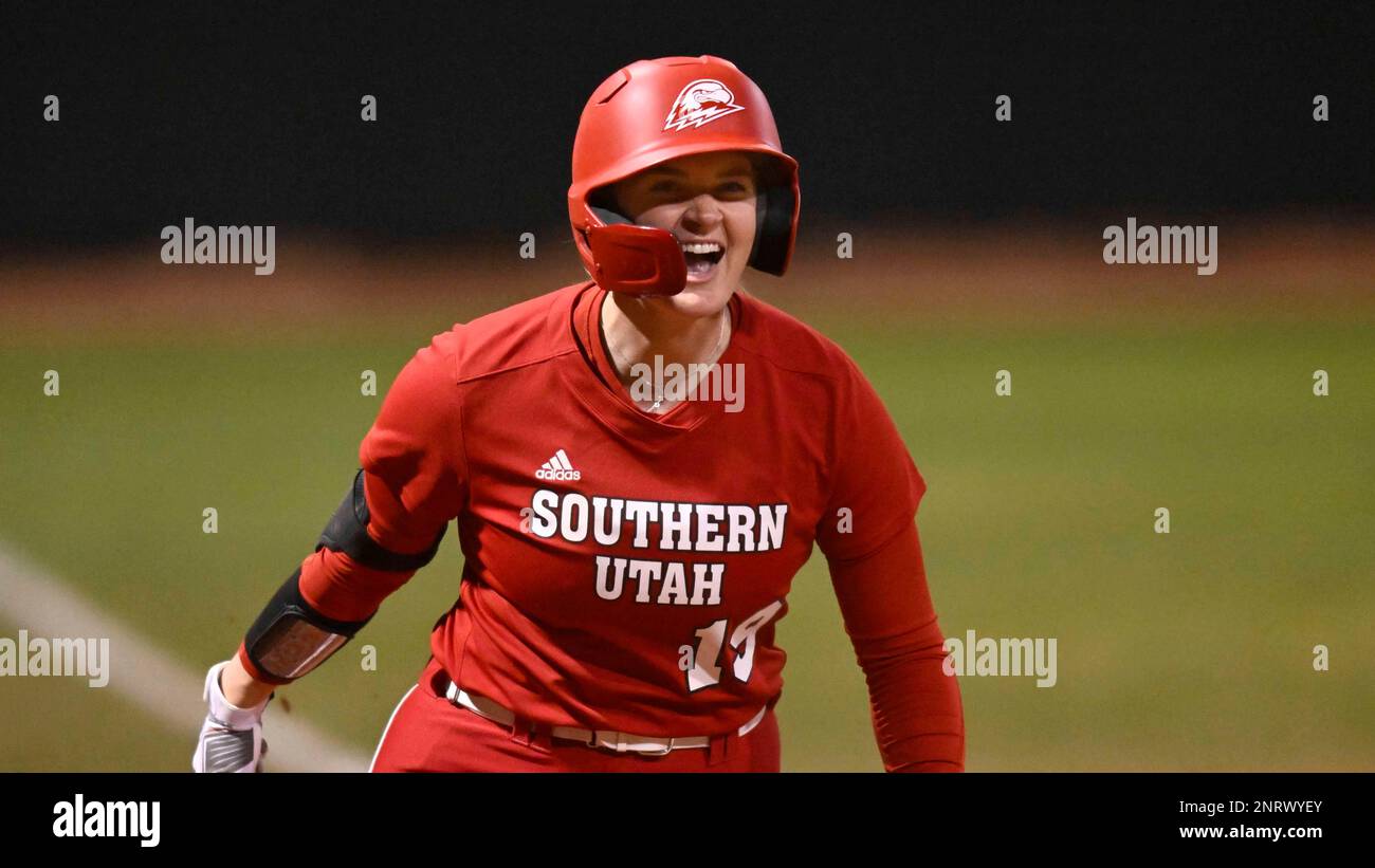 Southern Utah's Madison Sanders during an NCAA softball game on Friday ...