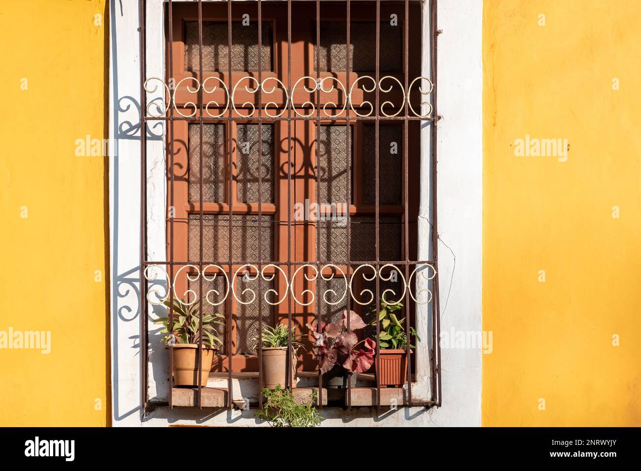 Panjim, Goa, India - January 2023: Vintage window of an old Portuguese ...