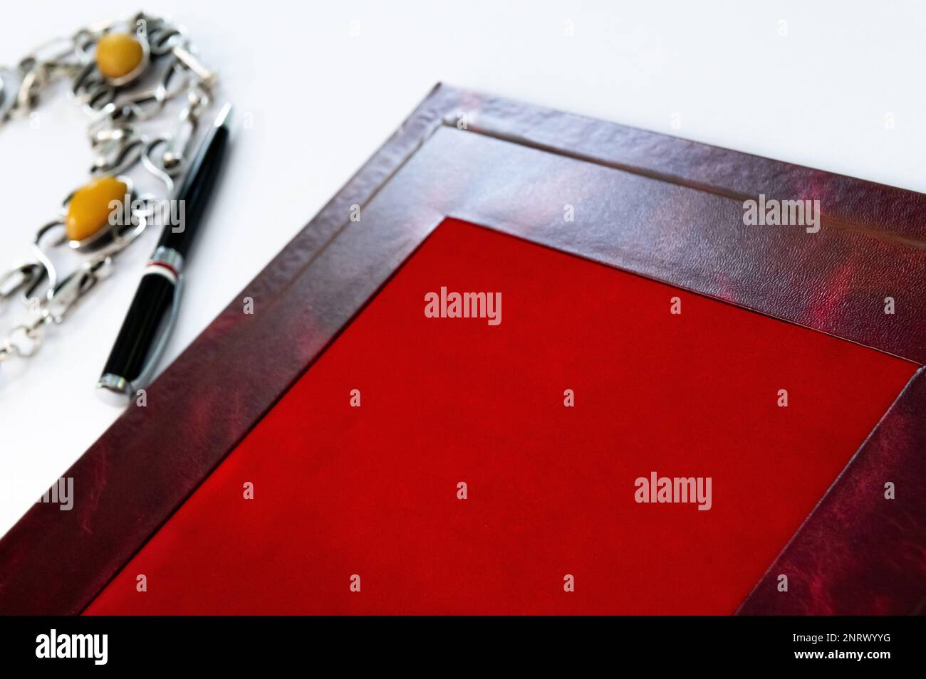red official decorative folder for documents Stock Photo - Alamy