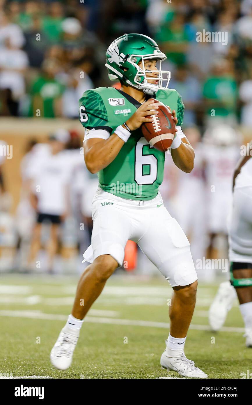 DENTON, TX - SEPTEMBER 28: North Texas Mean Green quarterback Mason ...