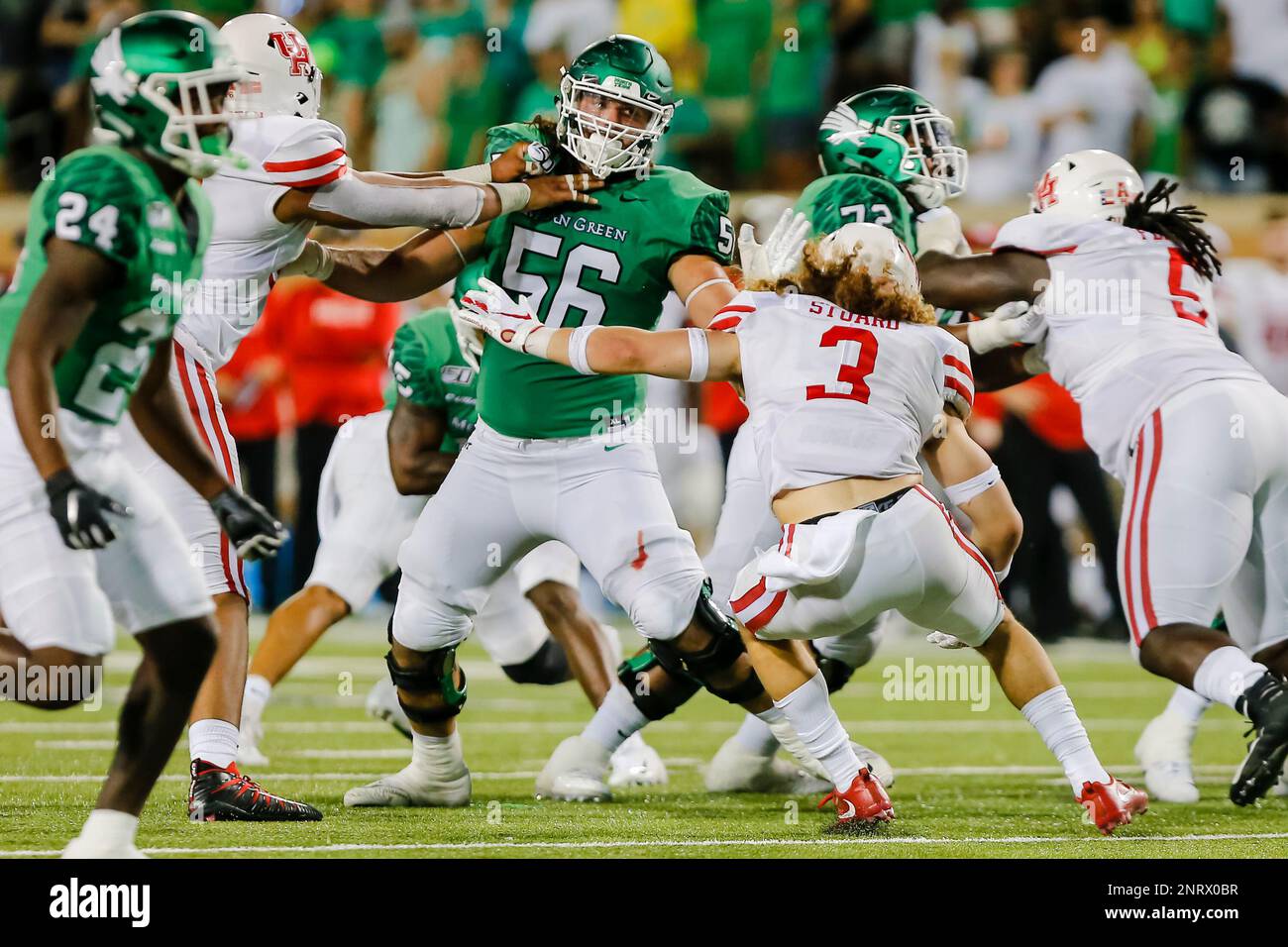 DENTON, TX - SEPTEMBER 28: North Texas Mean Green offensive lineman ...
