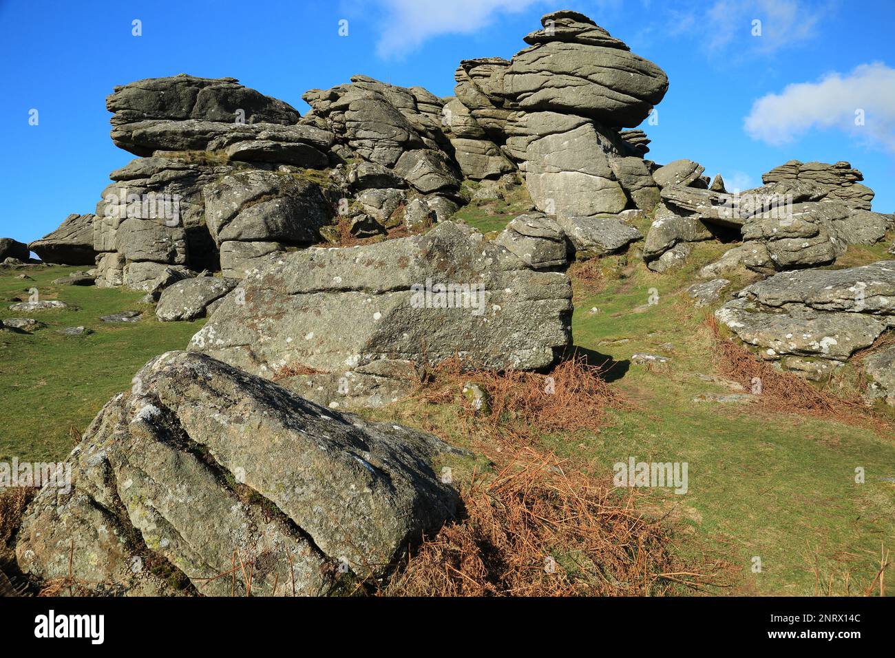 Rock stacks on Hound tor, Dartmoor, Devon, England, UK Stock Photo - Alamy