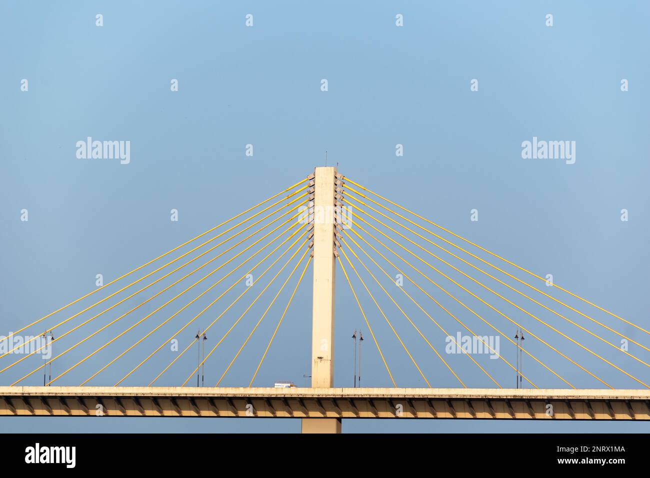 Panjim, Goa, India - January 2023: The cable stayed Atal Setu bridge in ...