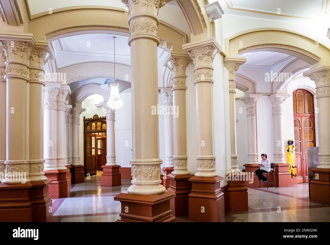 Interior of Palacio de la cultura, Rafael Uribe Uribe, Palace of Culture, Medellín, Colombia ...
