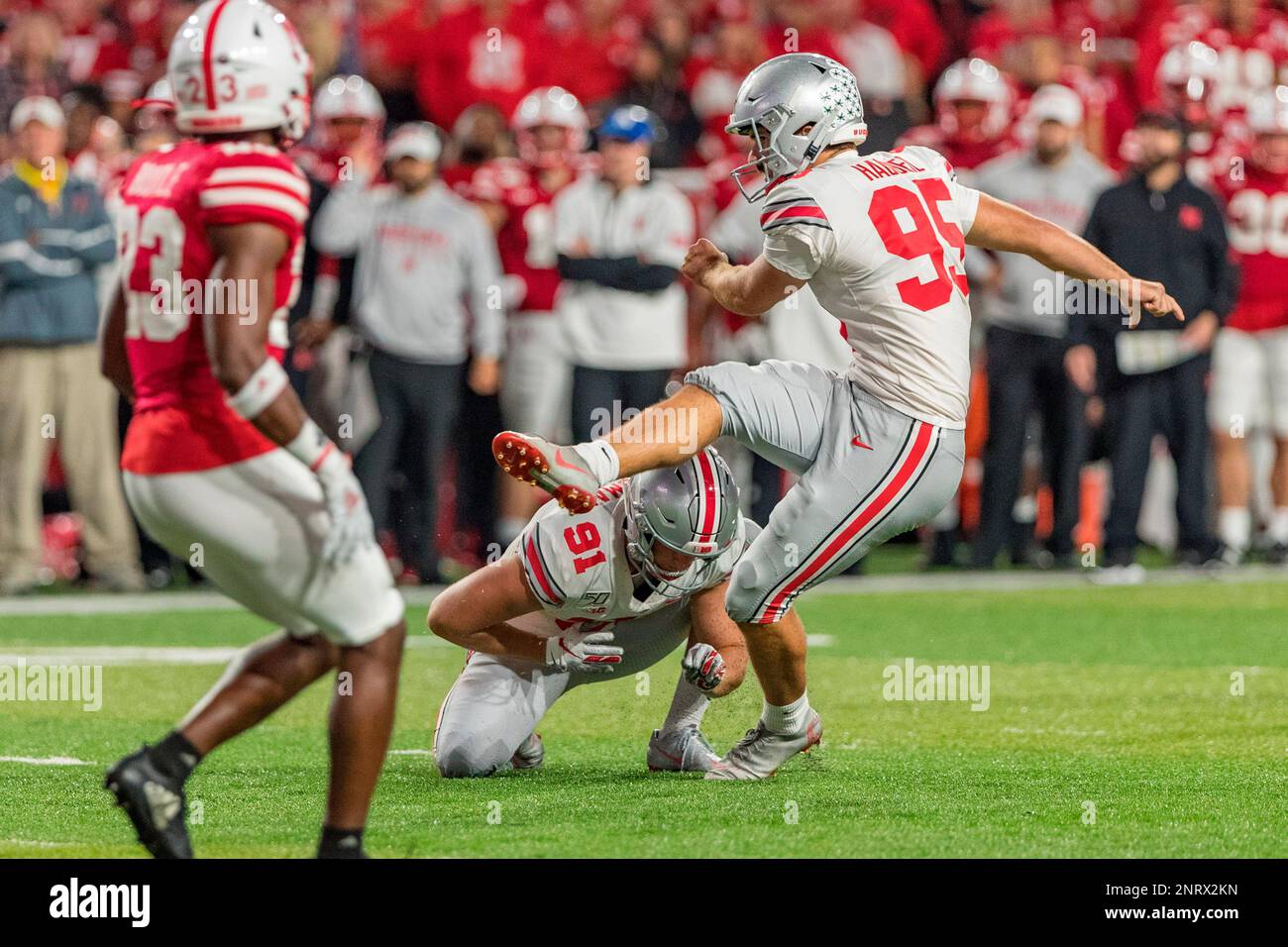 September 28, 2019, Lincoln, Nebraska, U.S: Ohio State Buckeyes place ...