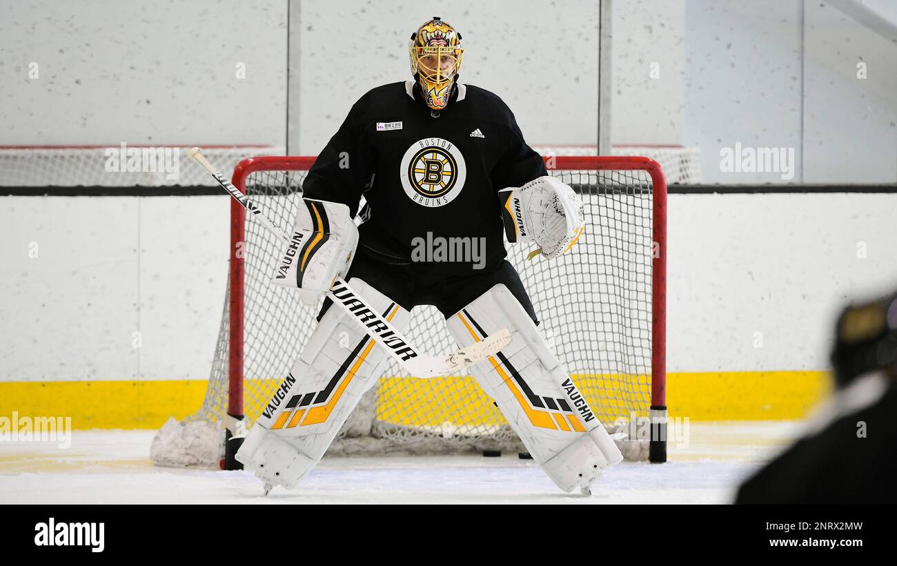 October 1, 2019: Boston Bruins goaltender Tuukka Rask (40) takes part ...