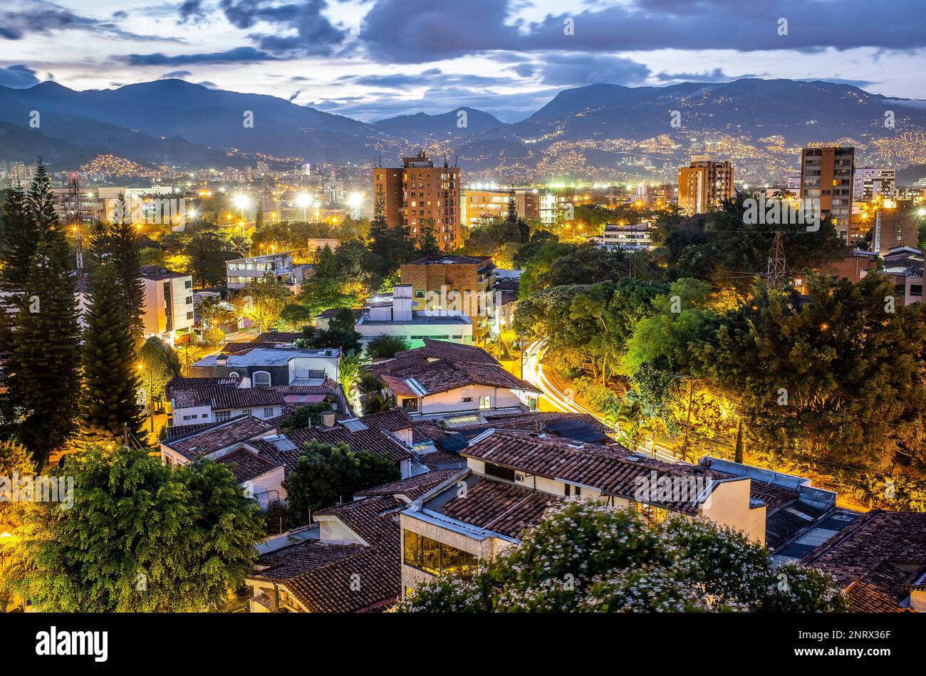 Skiline, El Poblado, Medellín, Colombia Stock Photo - Alamy
