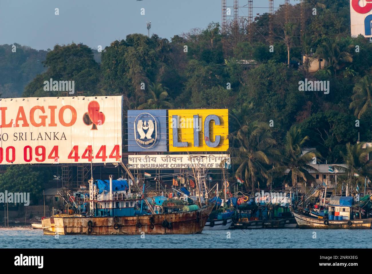 Panjim, Goa, India - January 2023: Large advertising hoarding of LIC ...