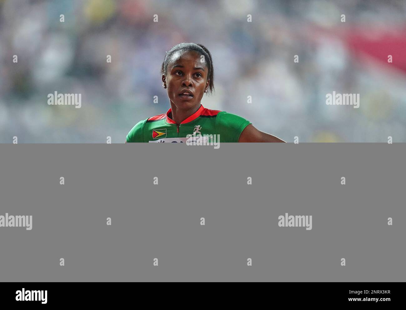 October 1, 2019: Aliyah Abrams of Guyana competing in the 200 meter for ...