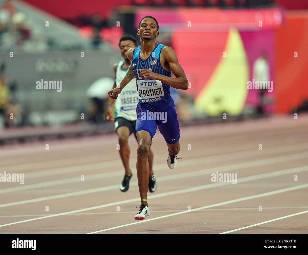 October 1, 2019: Nathan Strother of United States competing in the 400 ...