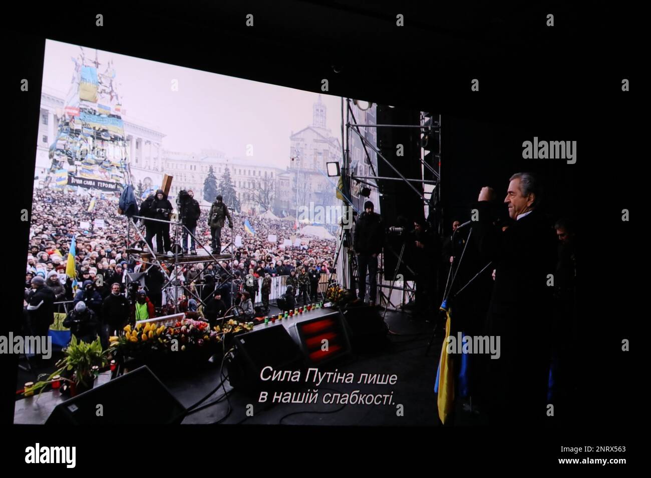 Non Exclusive: KYIV, UKRAINE - FEBRUARY 26, 2023 - A still from the ...