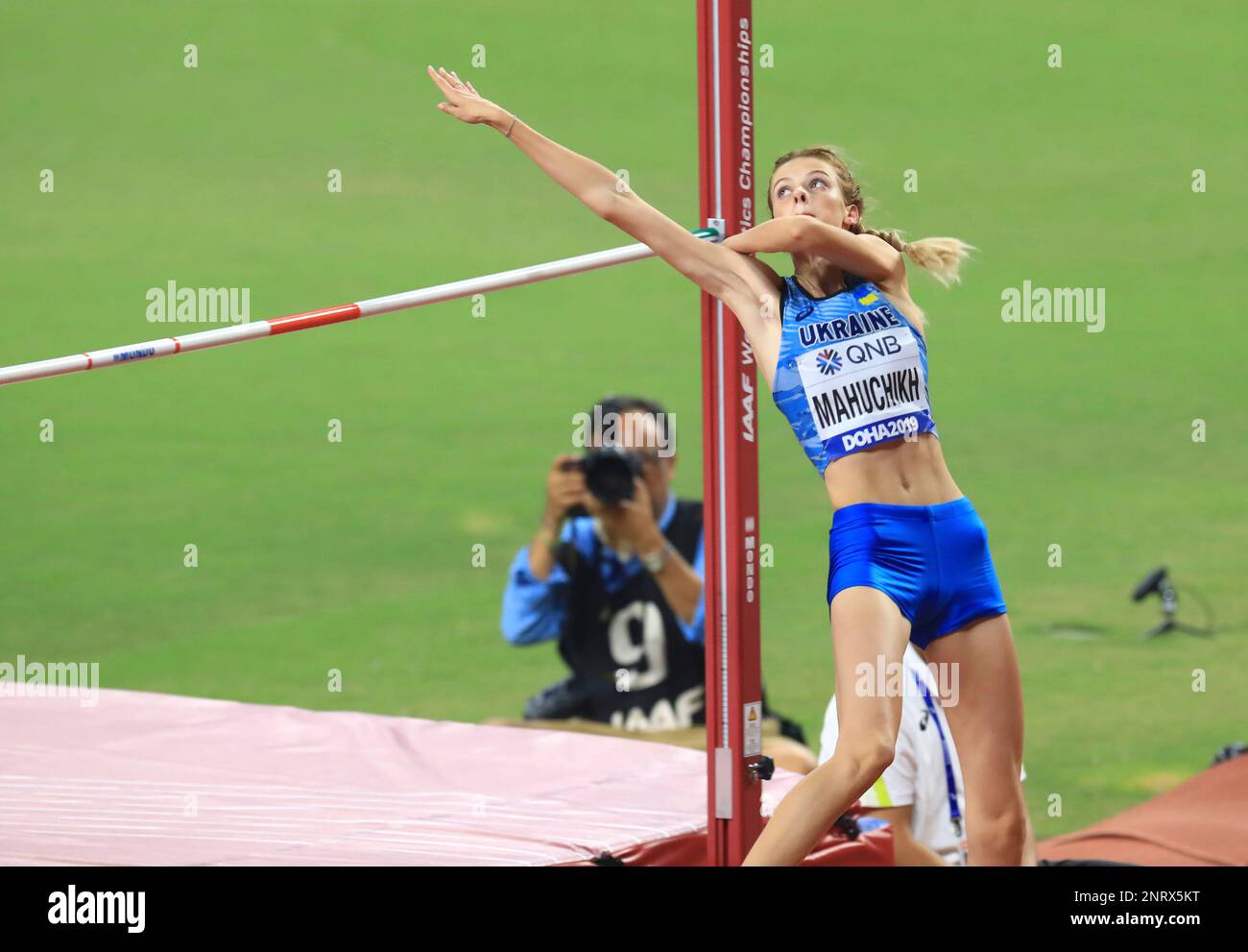 Ukraine's Yaroslava MAHUCHIKH competes during High Jump Women final in ...