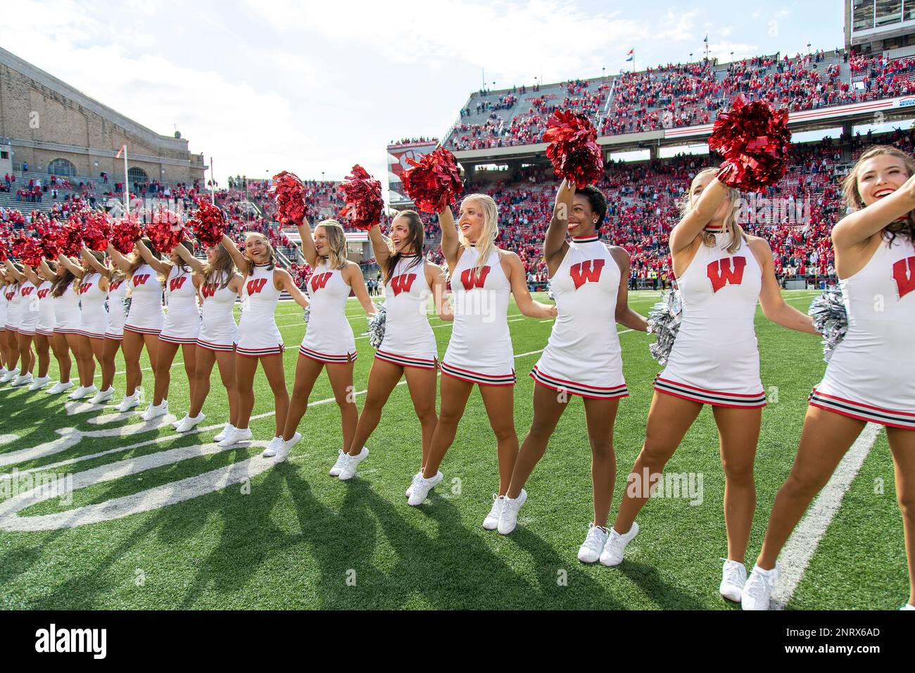 Wisconsin Badgers dance team during an NCAA Big Ten Conference college ...