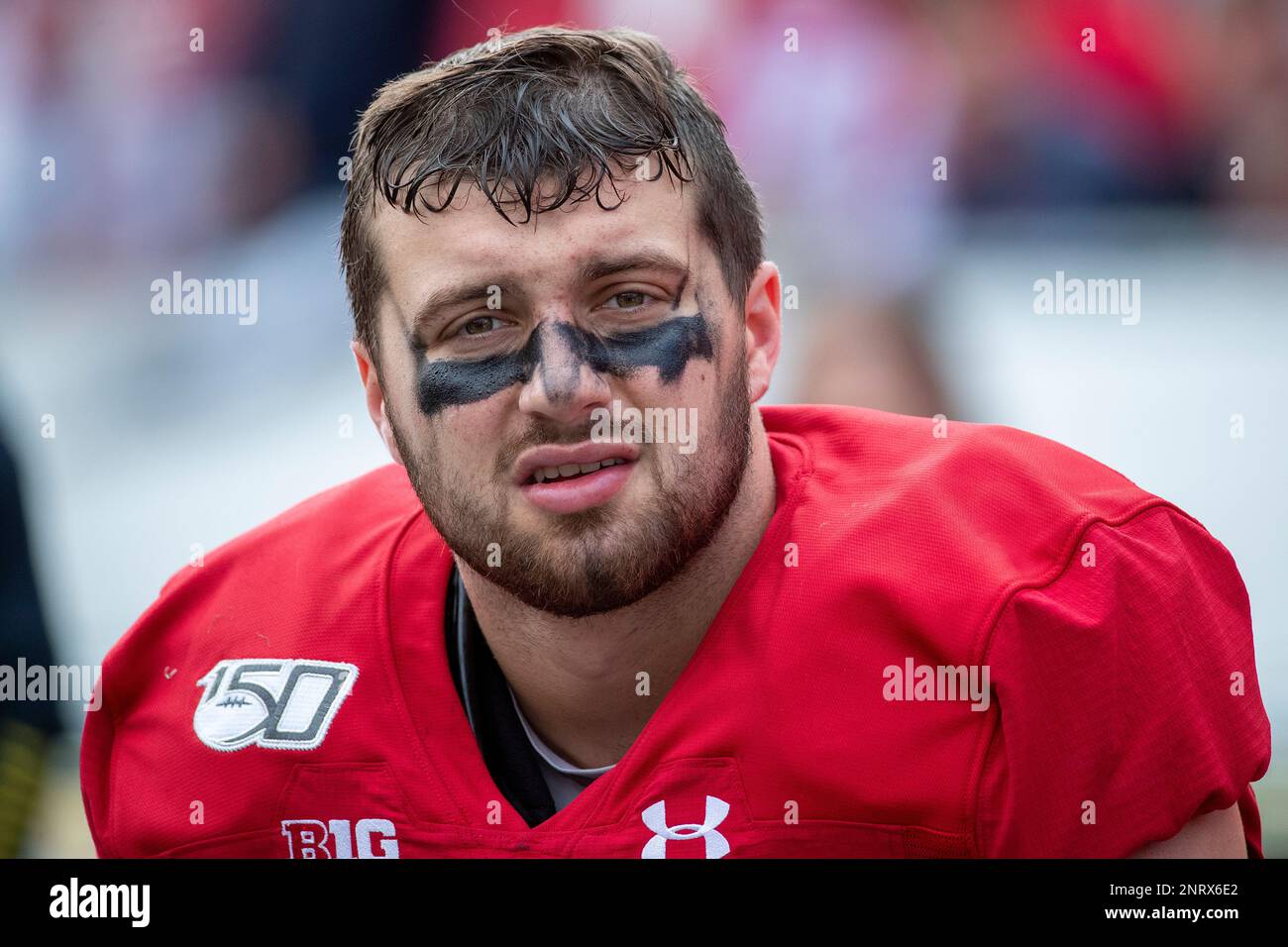 Wisconsin Badgers tight end Jake Ferguson (84) looks on during an NCAA ...