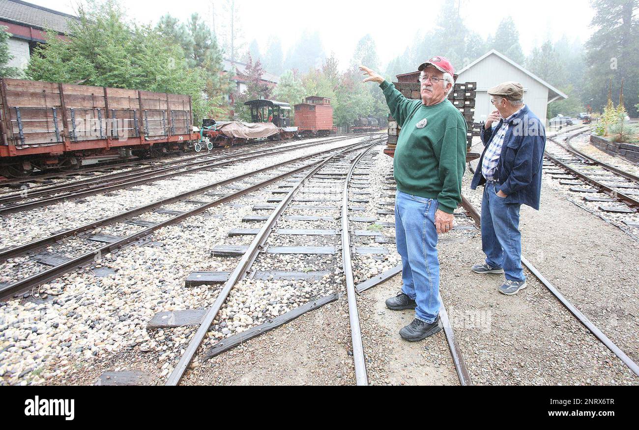 Narrow Gauge Railroad docent Jimmy McCummings shows off the narrow ...