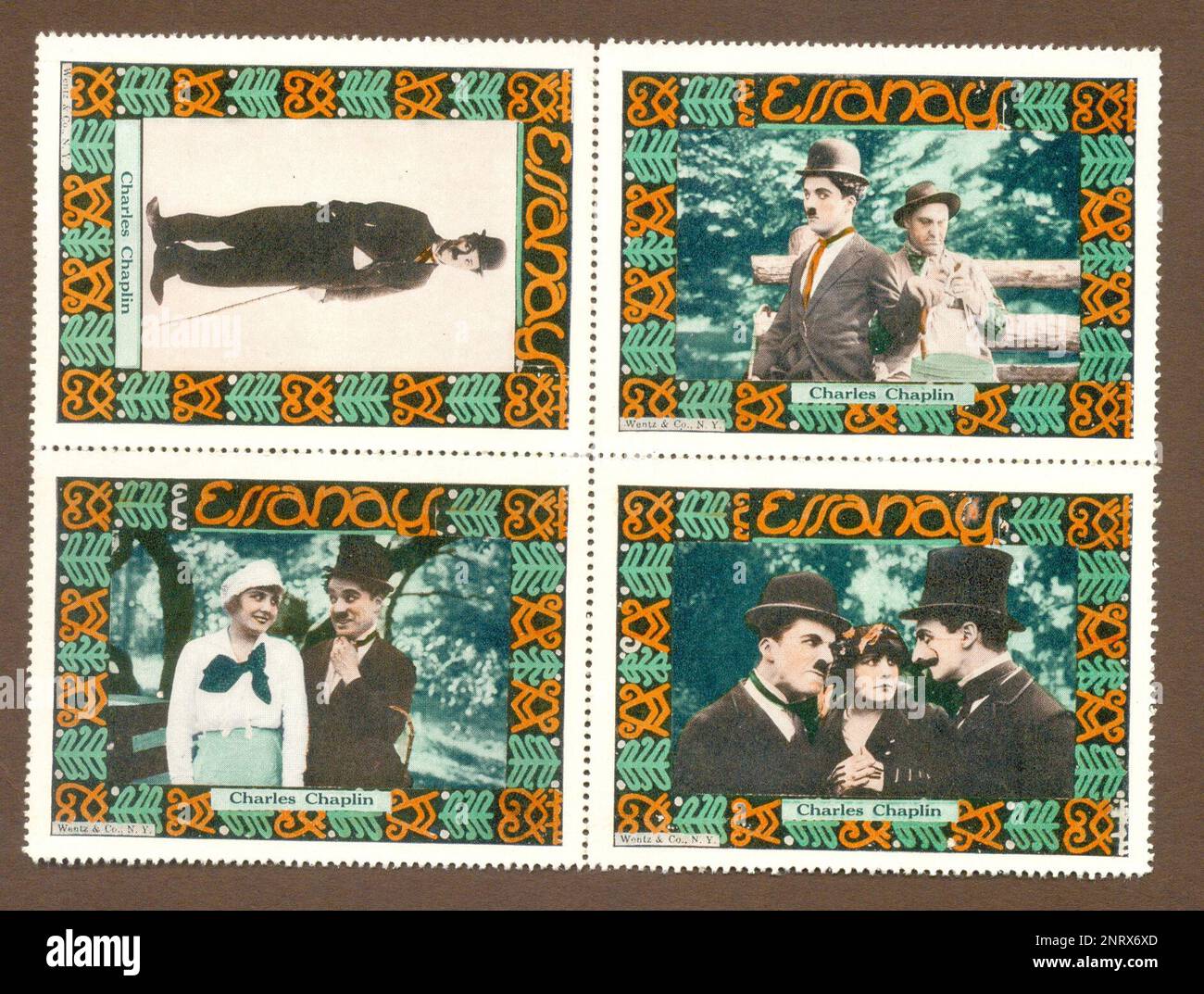 Cinderella advertising stamps for Charles Chaplin in In the Park ...
