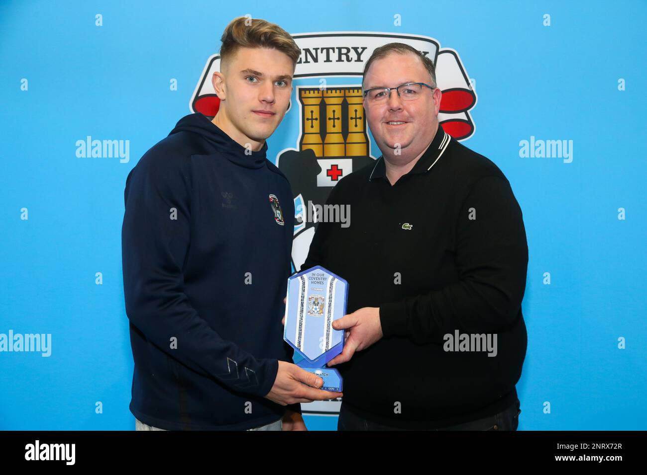 Coventry City's Viktor Gyokeres receives his MOTM award after the Sky ...